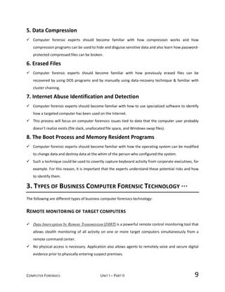 02 Types of Computer Forensics Technology - Notes | PDF