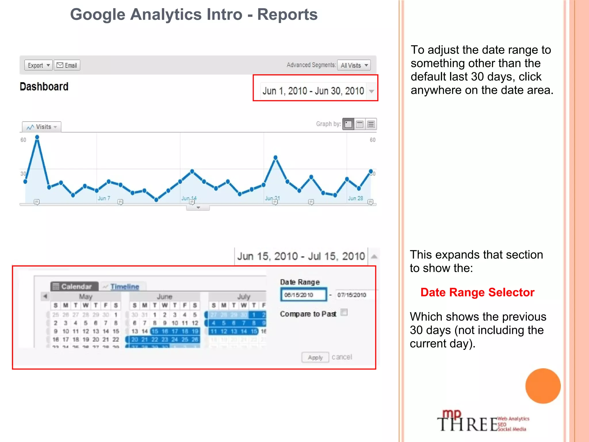 02 web-analytics date-range-selector | PPT | Web Development | Internet