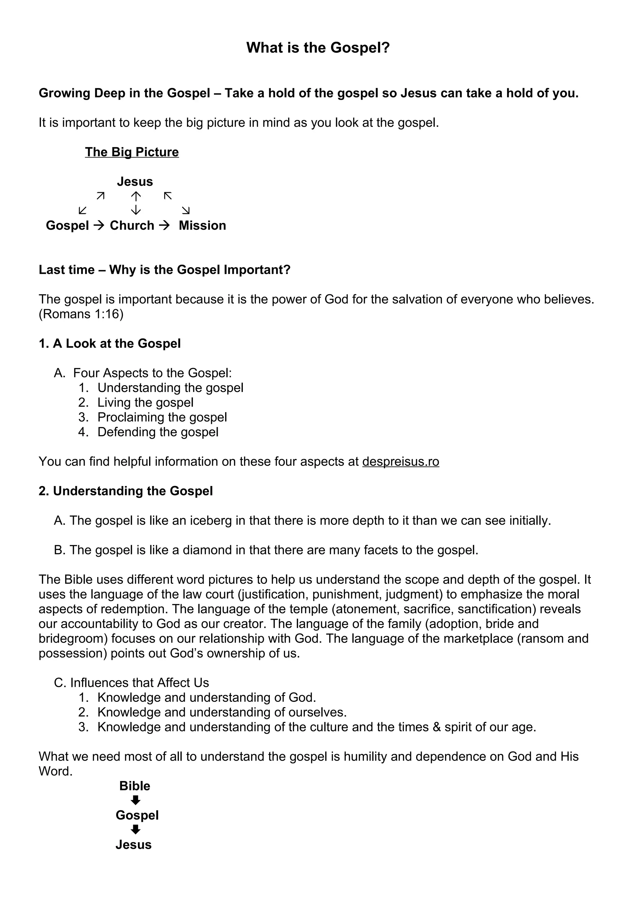 02. What is the Gospel Notes | PDF