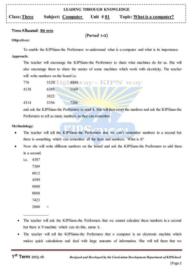 unit 01 --what's computer | PDF