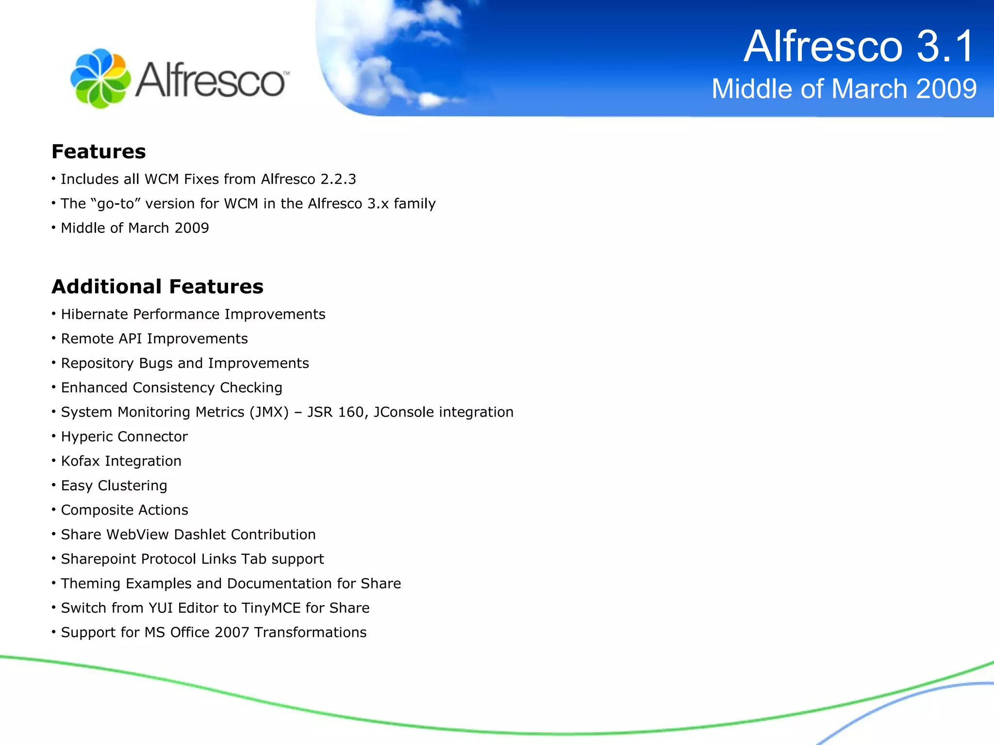 Alfresco Web Content Management Roadmap - 3.2 and Beyond | PPT
