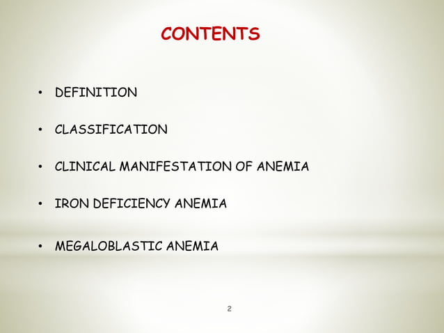 Anemia Causes, Types, Symptoms, Diet, and Treatment | PPTX
