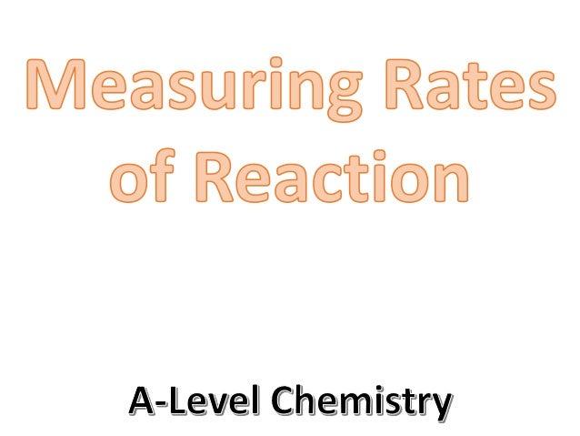 Measuring Rates Of Reaction