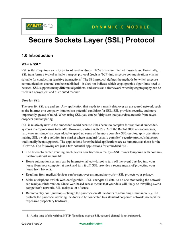 Secure Sockets Layer(SSL)Certificate | PDF