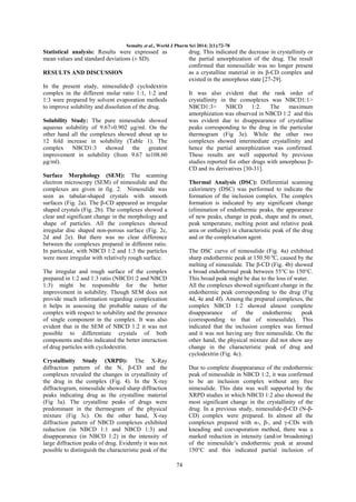 Preparation and Characterization of Cyclodextrin Inclusion Complexes for Improving Solubility ...