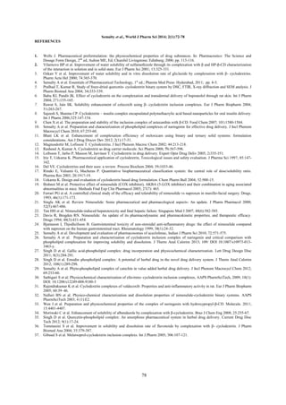 Preparation and Characterization of Cyclodextrin Inclusion Complexes for Improving Solubility ...