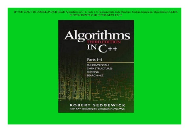 [READ] book⚡ Algorithms in C++ Parts 1-4 Fundamentals Data Structure Sorting Searching Third Edition