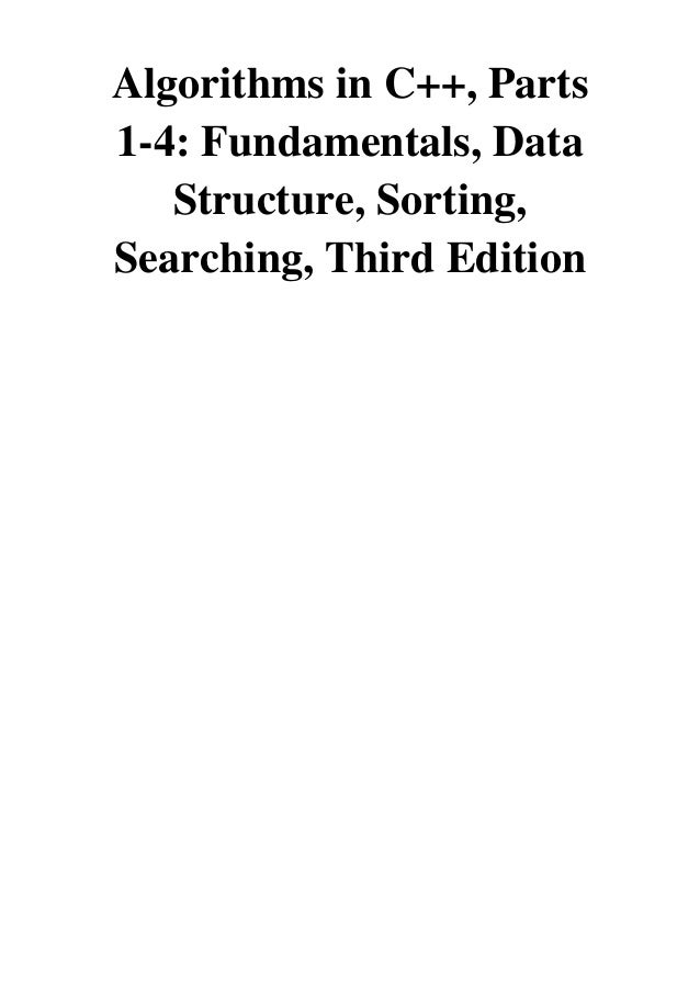 1998 Algorithms In C Parts 1 4 Pdf Fundamentals