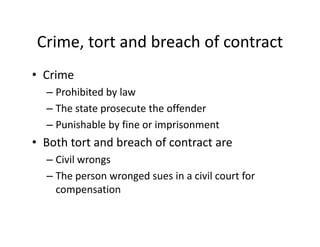 0201compare Contrast Tort And Contract | PDF