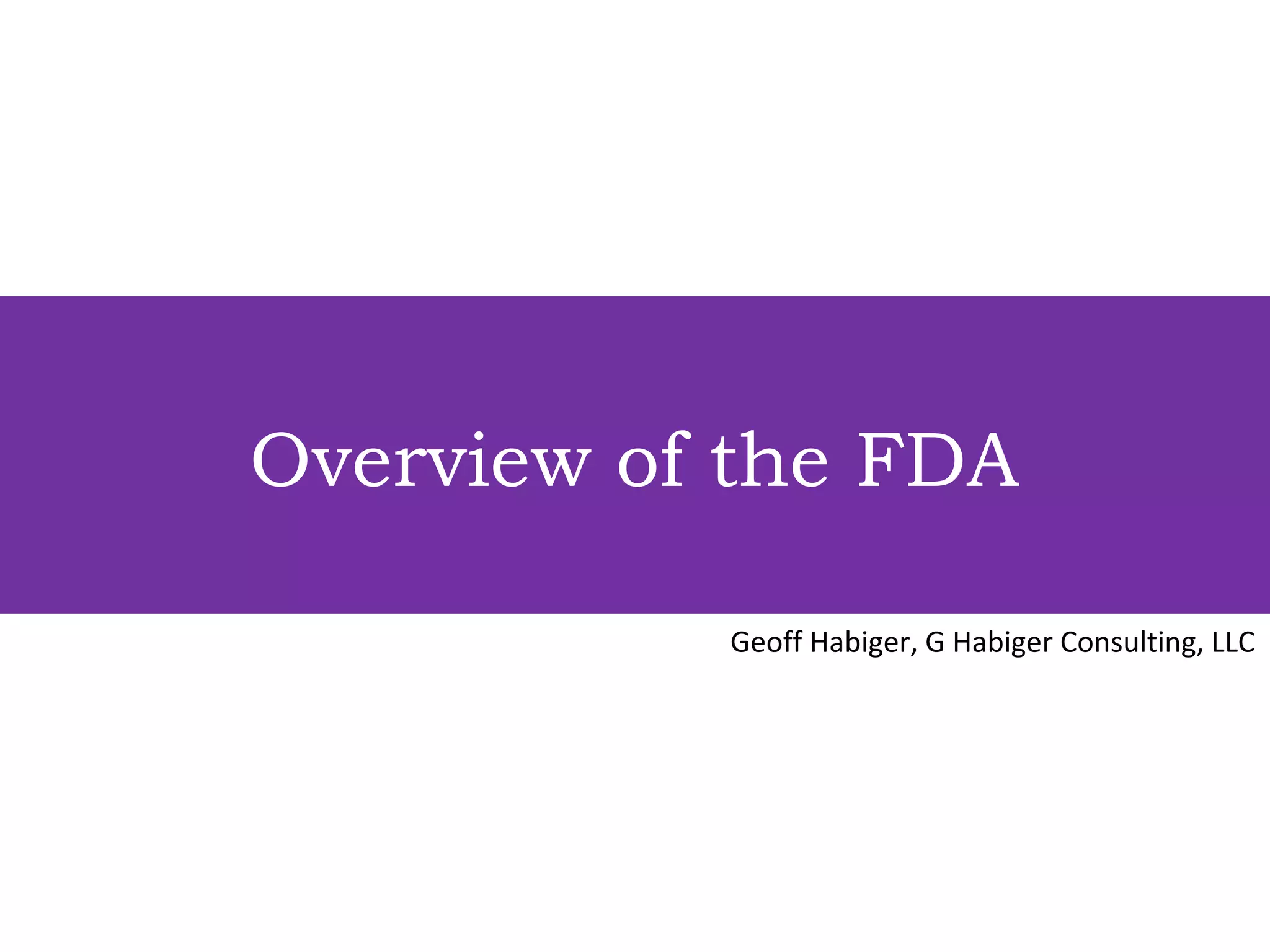 Overview of the FDA | PPT