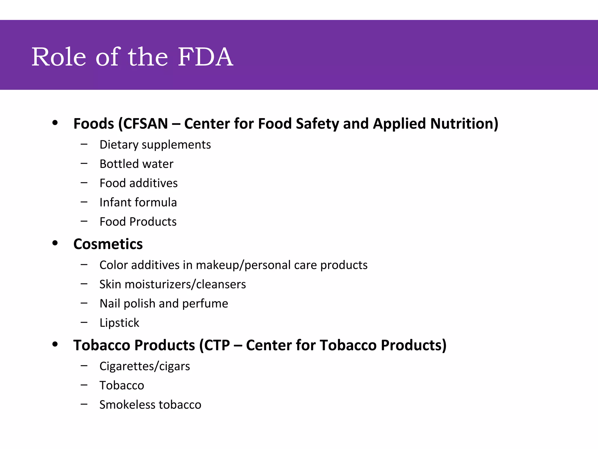 Overview of the FDA | PPT
