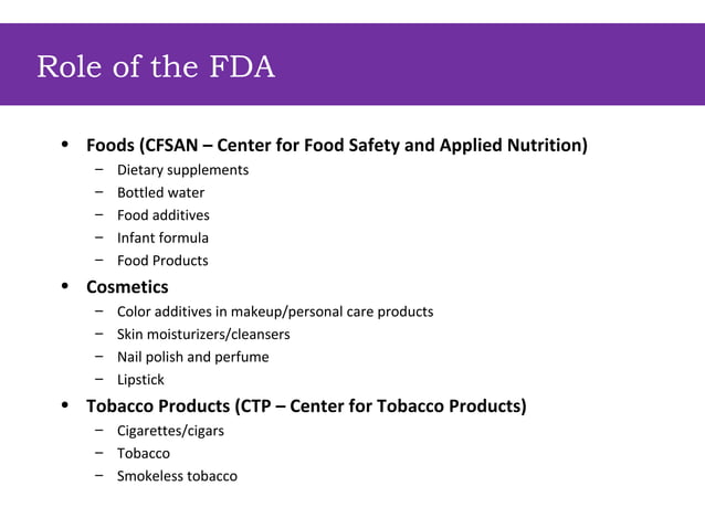 Overview of the FDA | PPT | Pharmaceutical Industry | Industries