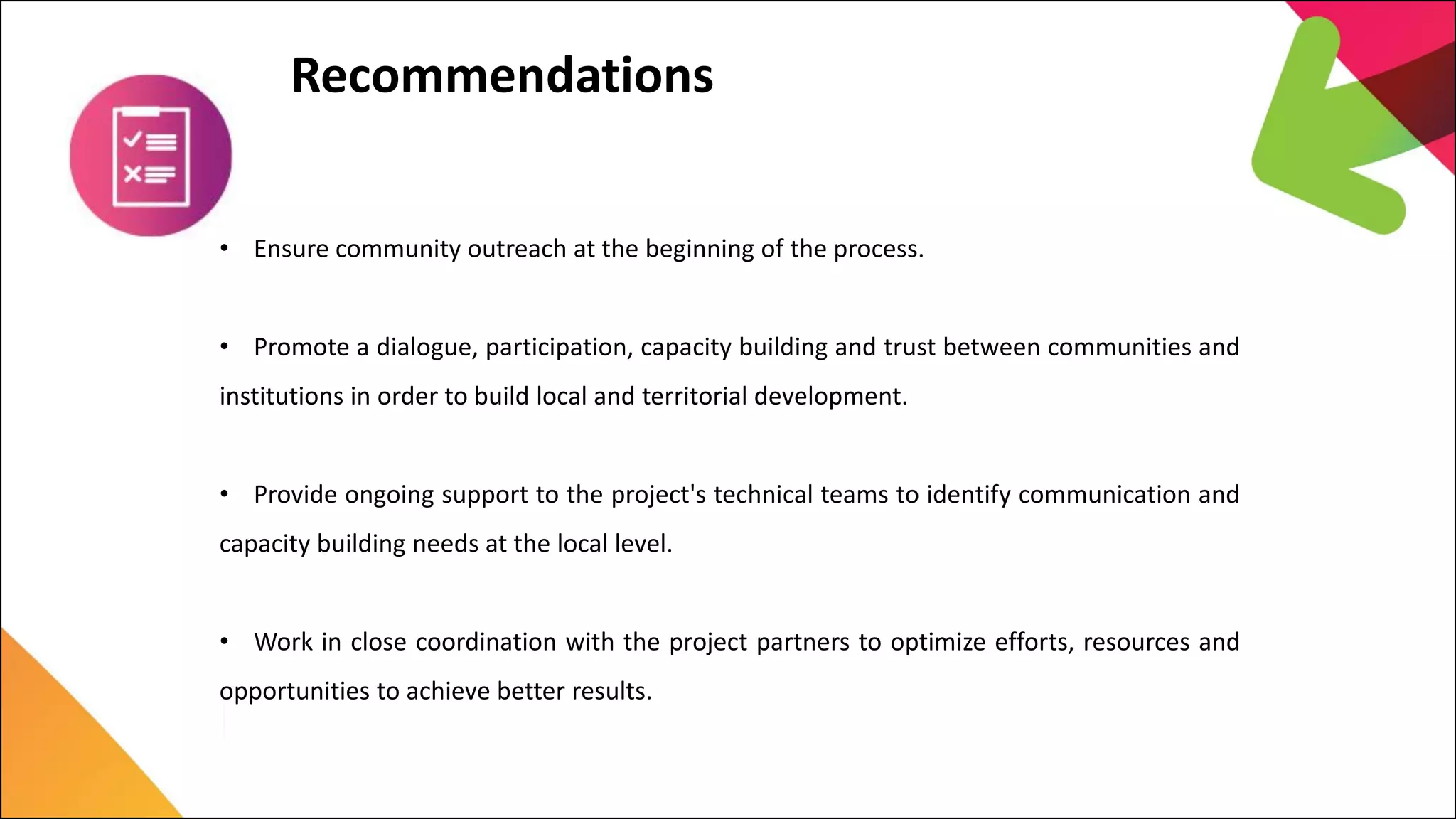 Promotion and incorporation of land governance guidelines with local ...