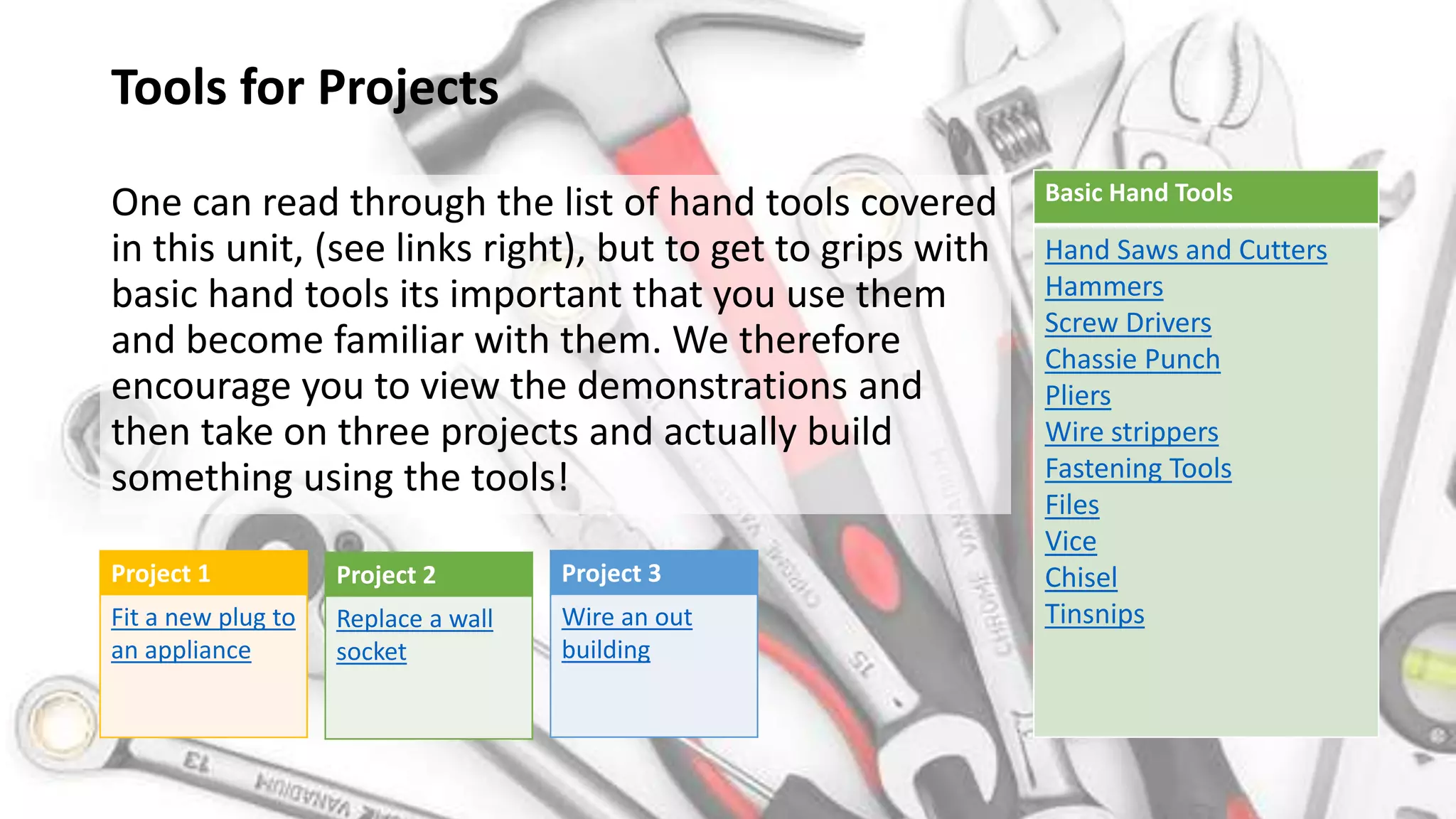 Basic Hand Tools | PPTX