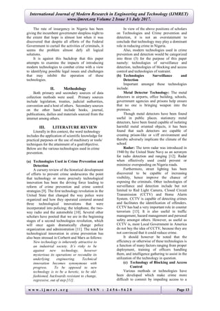 Using Technologies in Crime Prevention and Detection in Nigeria: Legal ...