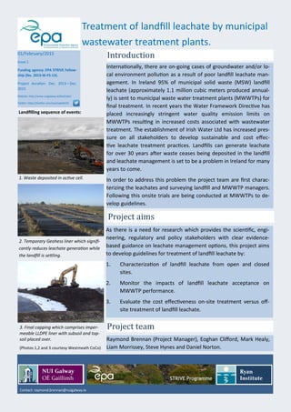 Newsletter EPA Landfill Leachate Project | PDF