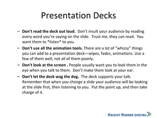 How To Use Powerpoint -- A Briefing | PPT