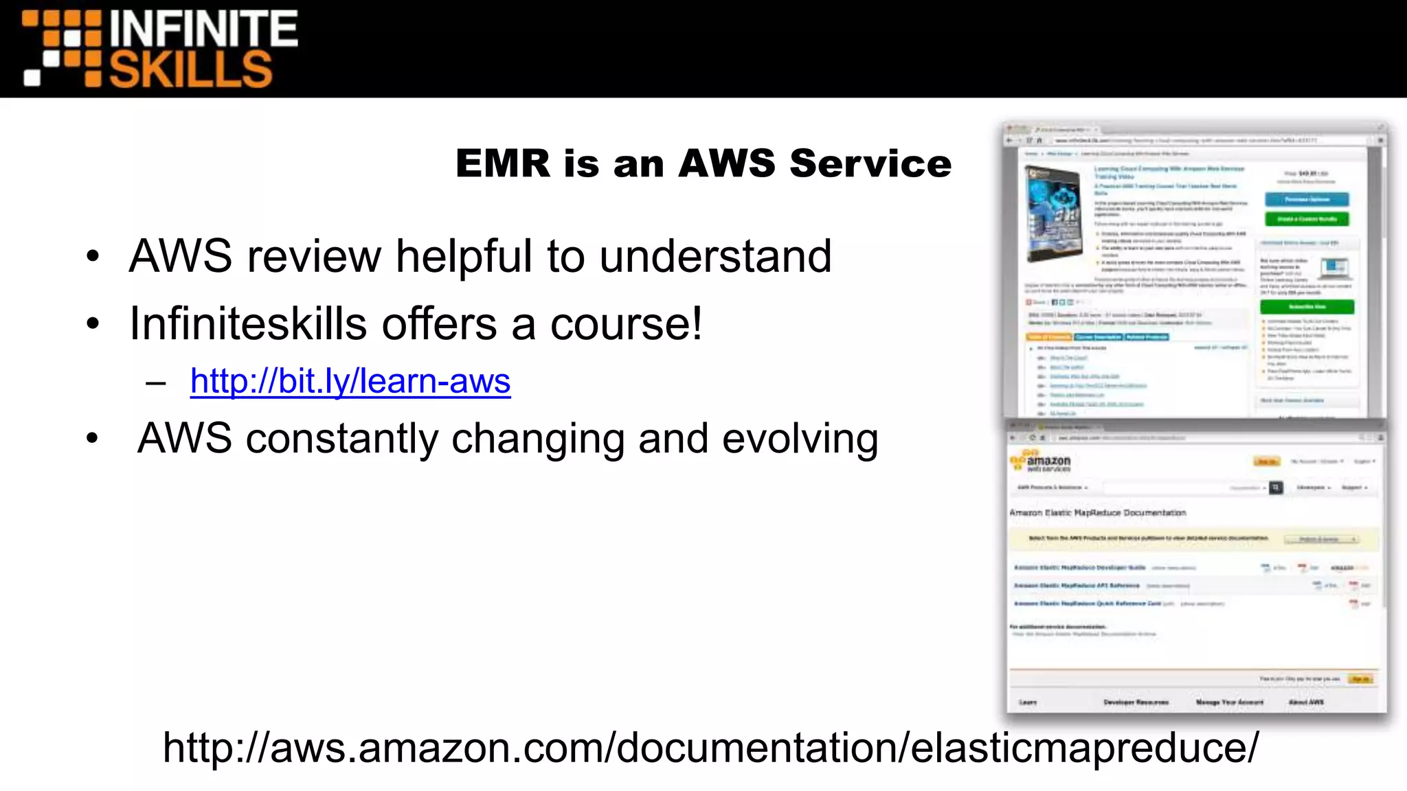 Hadoop in the cloud with AWS' EMR | PPT