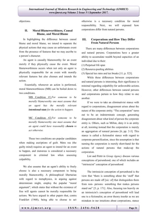 Corporate Activity, Social Responsibility, and Quining Moral ...