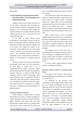 Corporate Activity, Social Responsibility, and Quining Moral ...