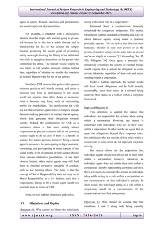 Corporate Activity, Social Responsibility, and Quining Moral ...