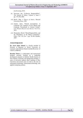 Corporate Activity, Social Responsibility, and Quining Moral ...