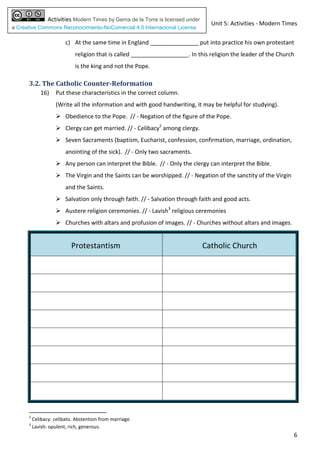 Unit 5: Modern Times Activities | PDF