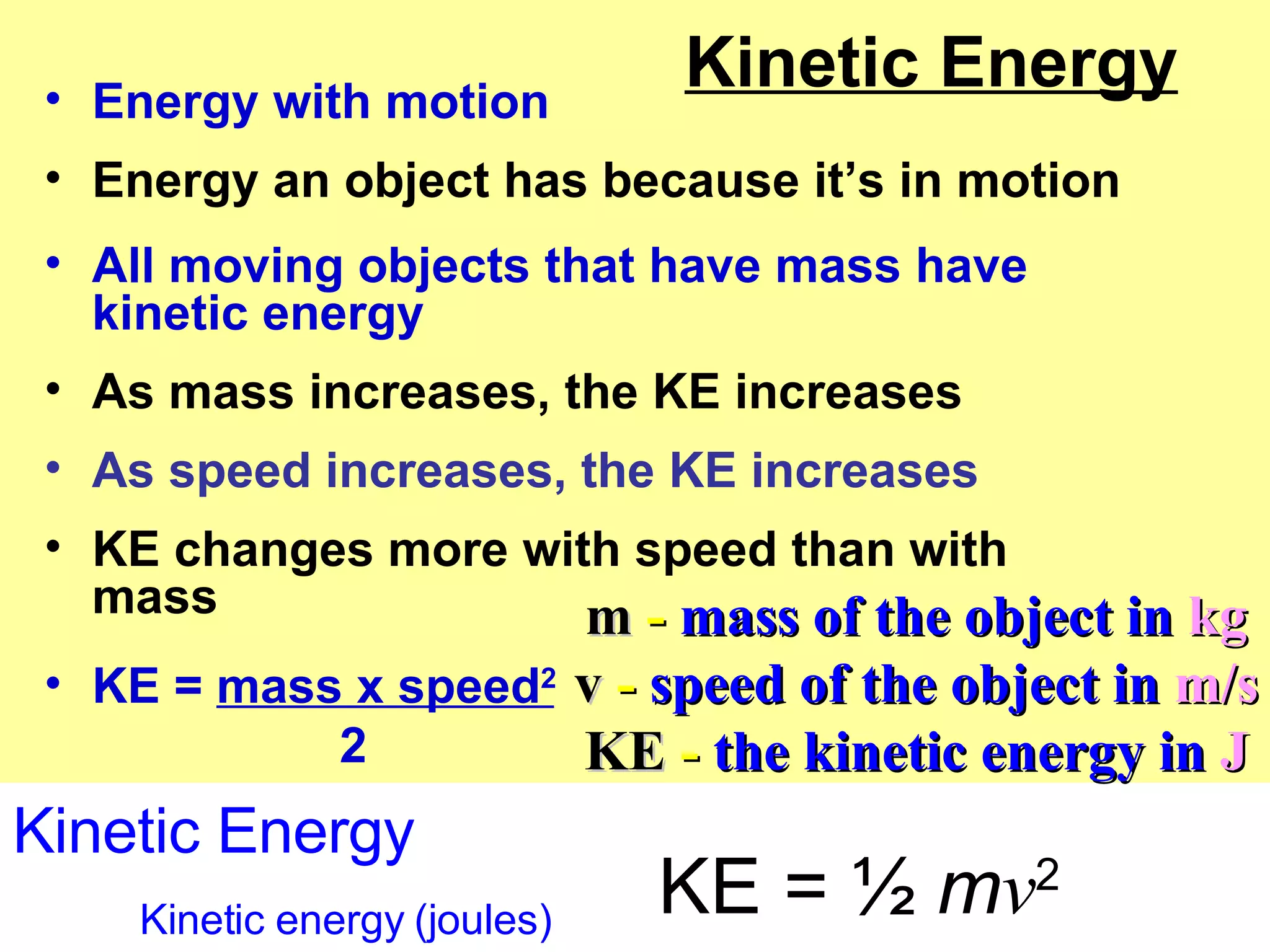 02-06-08 - Energy-Kinetic Energy | PPT | Physics | Science