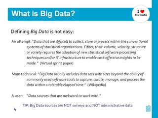 Opportunities and methodological challenges of Big Data for official ...