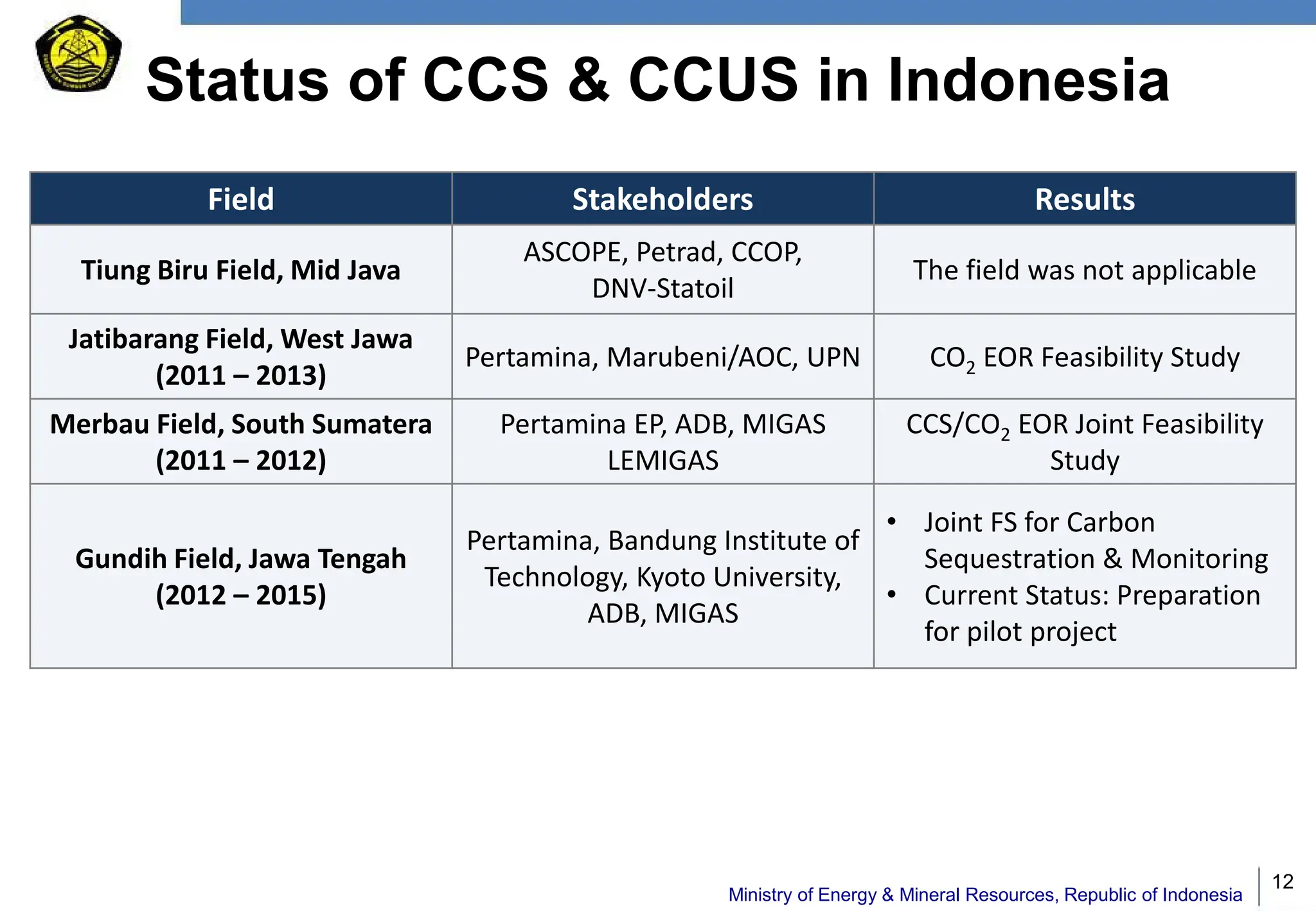 CCS/CCUS Program and Activities in Indonesia | PDF