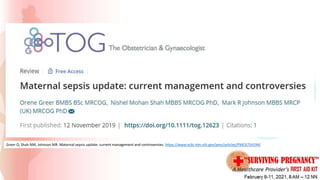 Surviving Sepsis in Pregnancy | PPTX