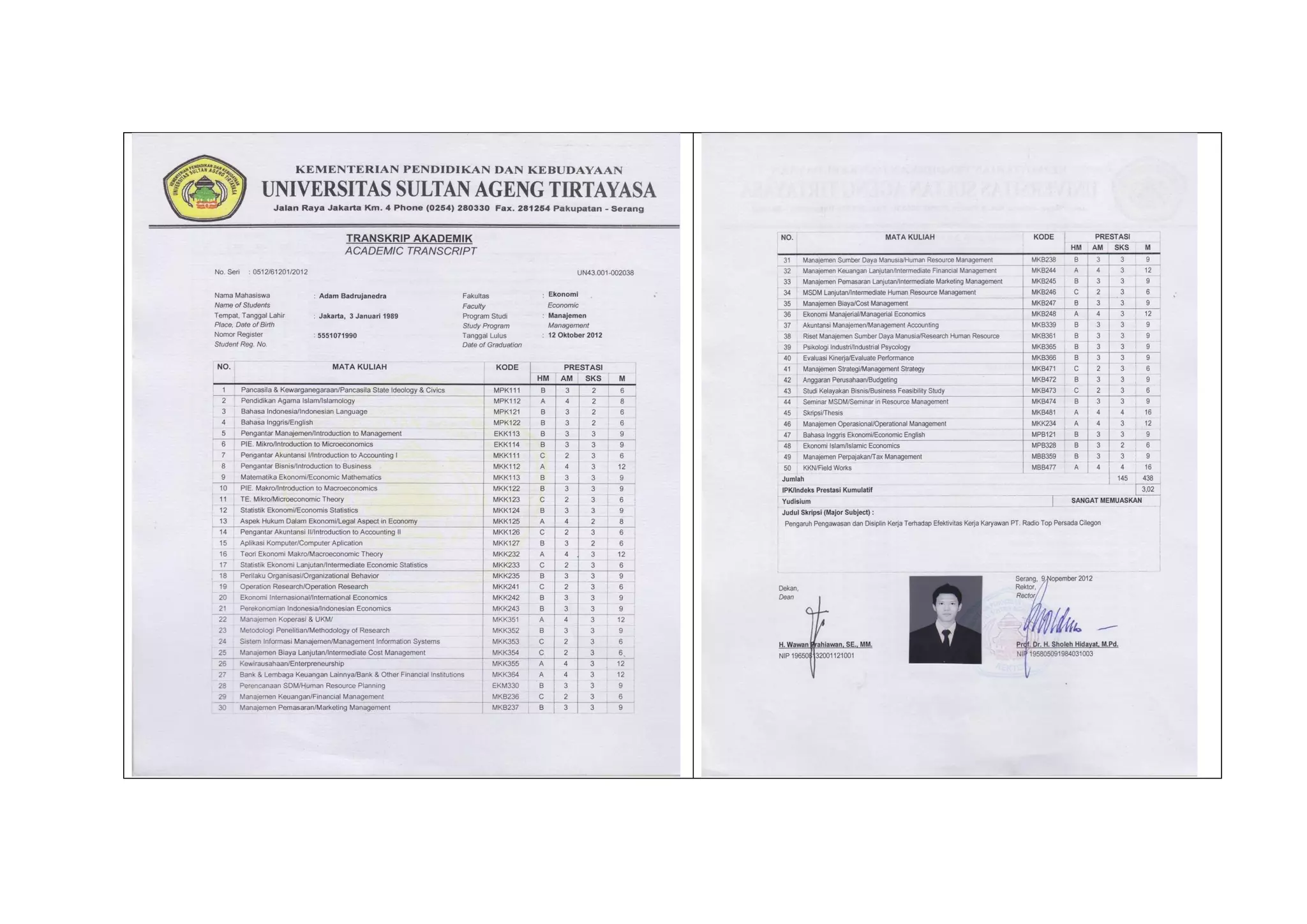 IJAZAH & TRANSIP | PDF
