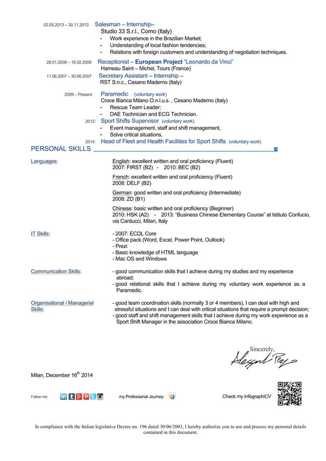 Curriculum Vitae Alessandro Perego En. | PDF | Business | Business and ...