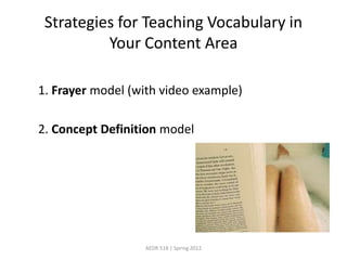 Vocabulary Development in the Content Area | PPTX