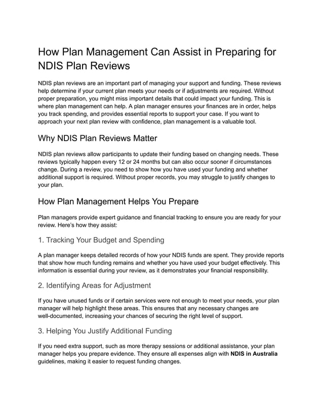 02_11 - How Plan Management Can Assist in Preparing for NDIS Plan ...
