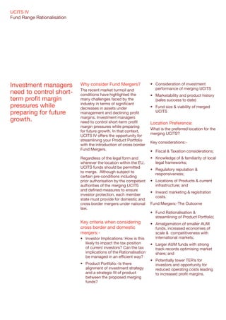 02115 Ucits Iv Fund Range Rationalisation | PDF