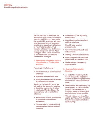 02115 Ucits Iv Fund Range Rationalisation | PDF