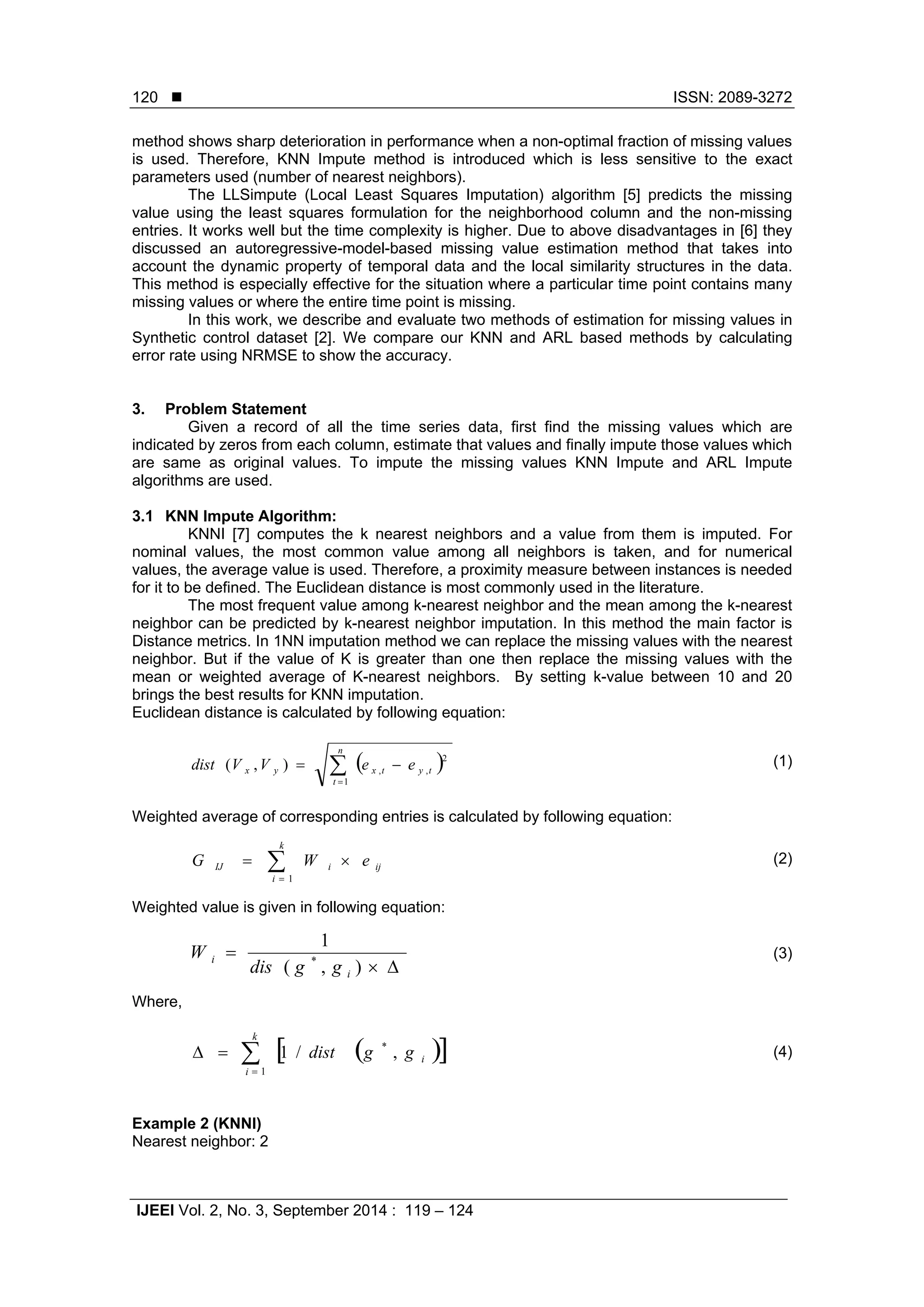 KNN and ARL Based Imputation to Estimate Missing Values | PDF KNN and ARL Based Imputation to Estimate Missing Values | PDF