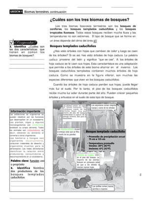 Biomas de la tierra, guía para biólogos, educación media. | PDF