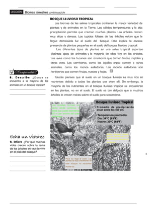 Biomas de la tierra, guía para biólogos, educación media. | PDF