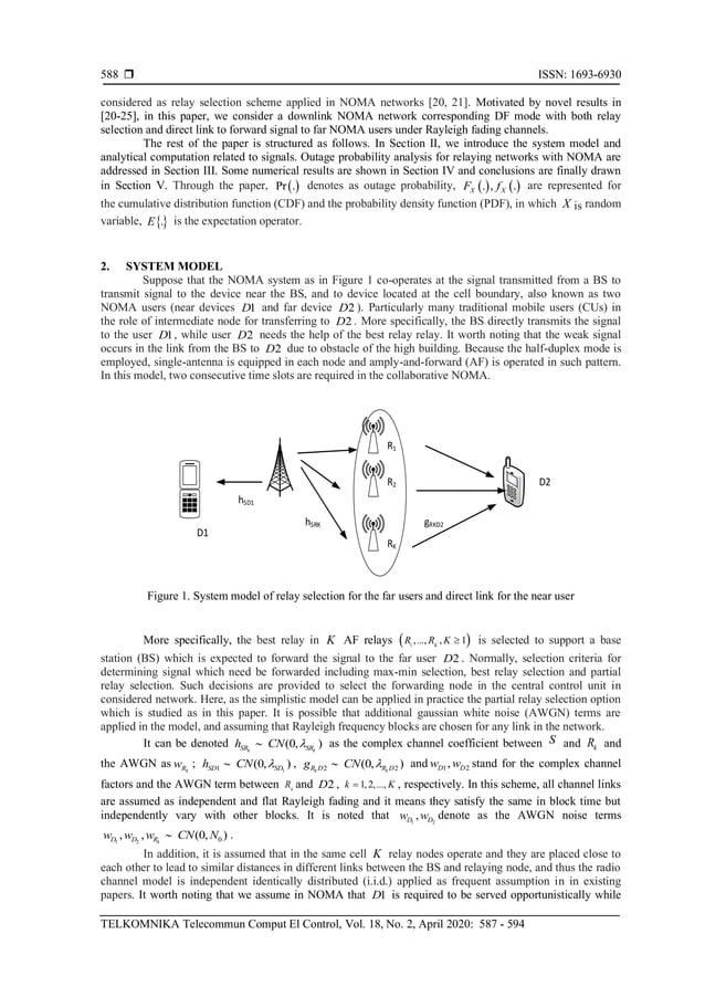 Enabling relay selection in non-orthogonal multiple access networks: direct and relaying mode | PDF