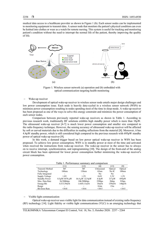 On Chip Ultra Low Power Optical Wake Up Receiver For Wireless Sensor Nodes Targeting Structural