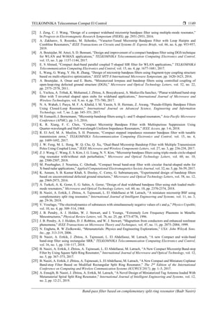 Band-pass filter based on complementary split ring resonator | PDF
