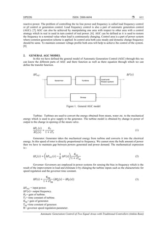 Automatic Generation Control of Two Equal Areas with Traditional ...