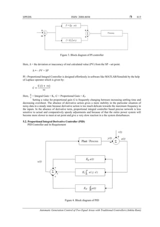 Automatic Generation Control of Two Equal Areas with Traditional Controllers | PDF