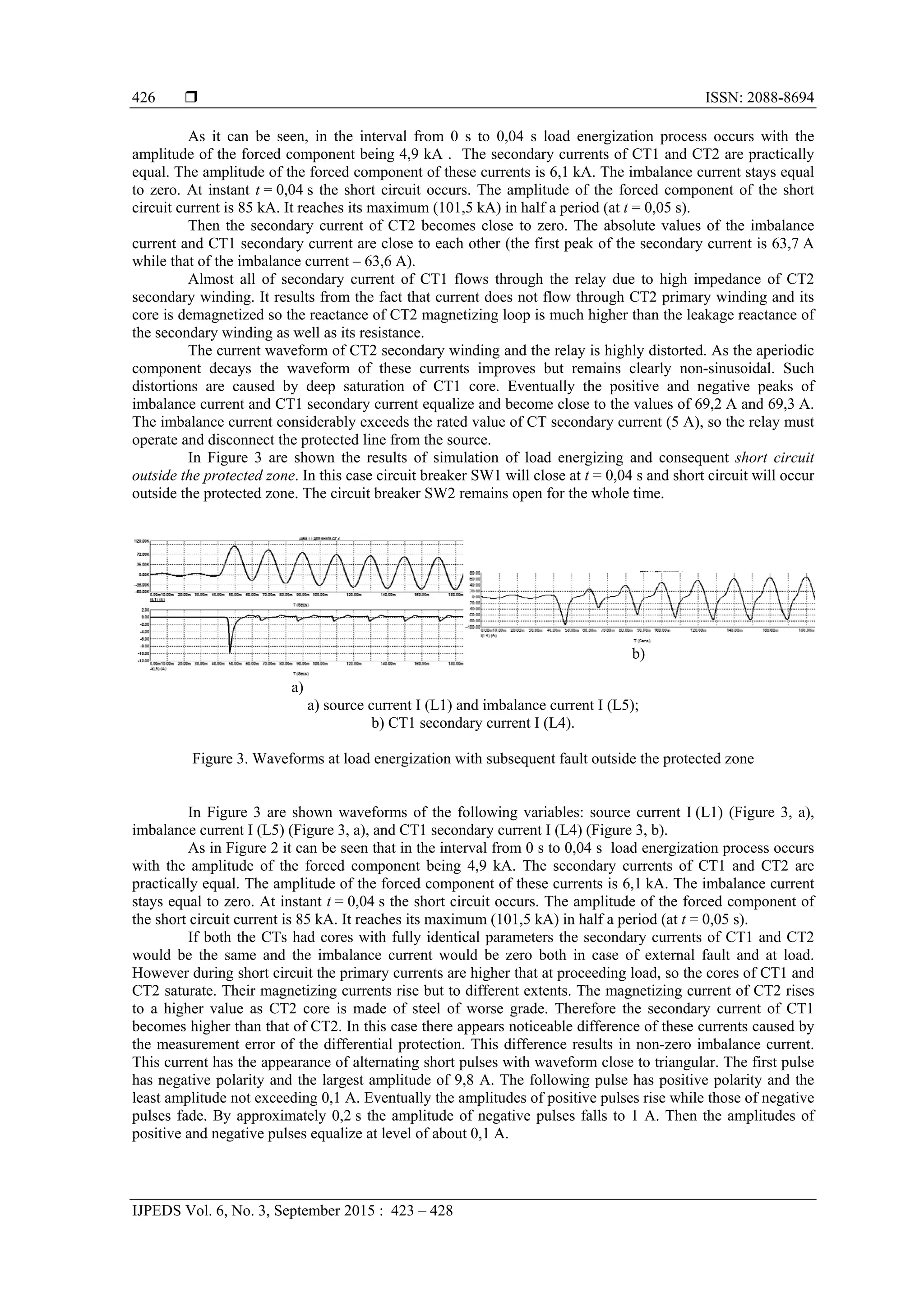 Analysis Of Modeling Of Current Differential Protection Pdf Physics Science