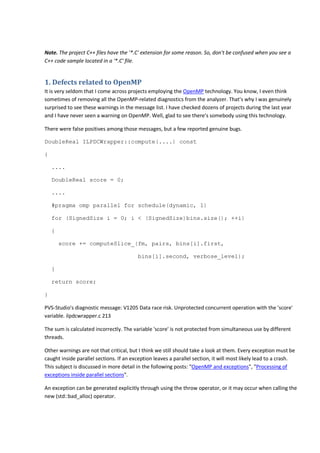 Picking Mushrooms after Cppcheck | PDF