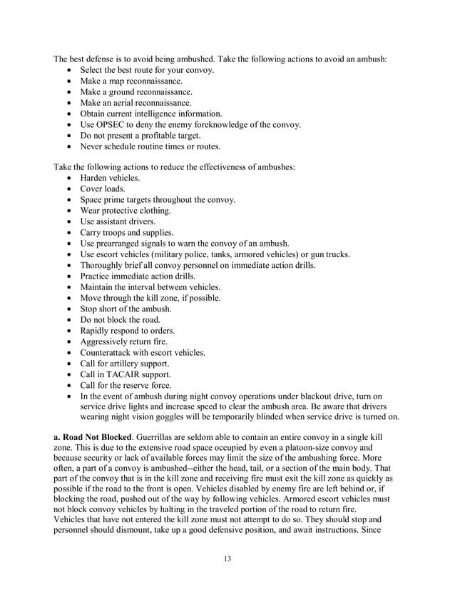 Tactical_Convoy_Handbook2002 | PDF | Arms & Ammunition | Sensitive Topics