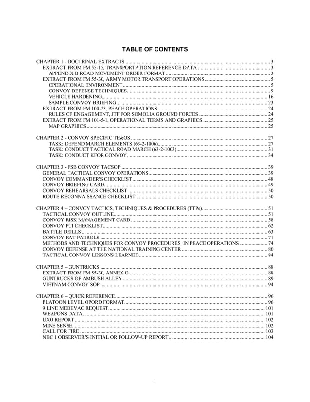 Tactical_Convoy_Handbook2002 | PDF | Arms & Ammunition | Sensitive Topics