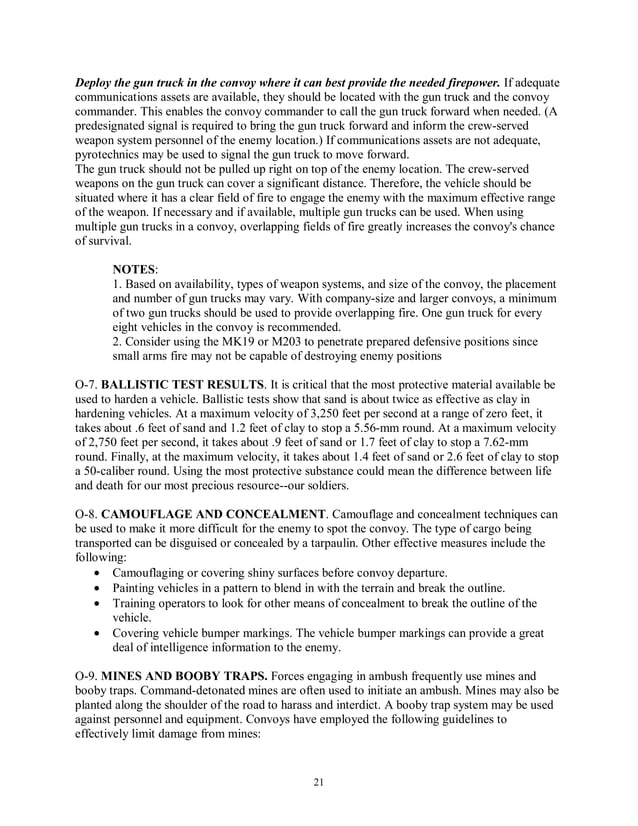 Tactical_Convoy_Handbook2002 | PDF | Arms & Ammunition | Sensitive Topics